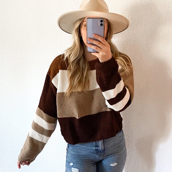Love Tree | Sweaters | Coffee Break Striped Sweater | Poshmark